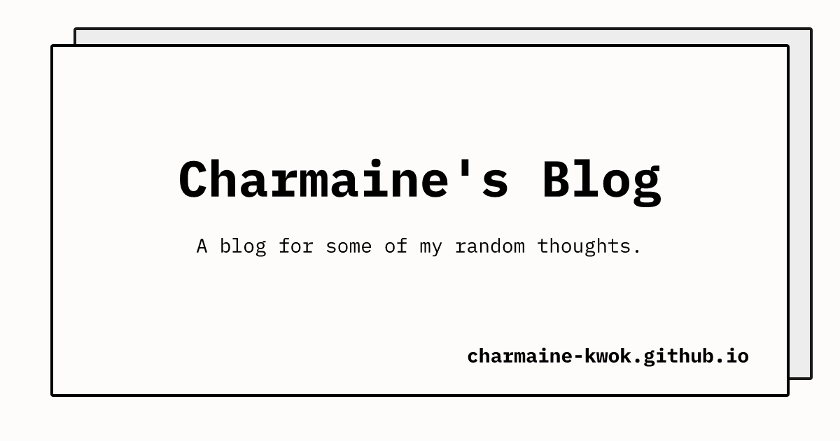 Charmaine's Blog 🐈